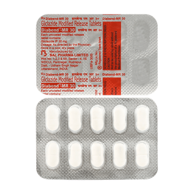 Diabend-MR 30 Tablet 10.0 tablet mr in 1 strip | GetOMeds