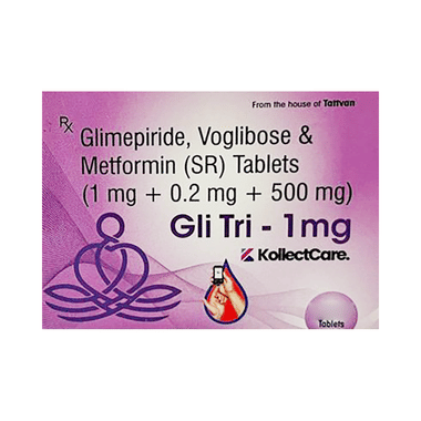 Gli Tri 1 mg Tablet SR 10.0 tablet sr in 1 strip | GetOMeds