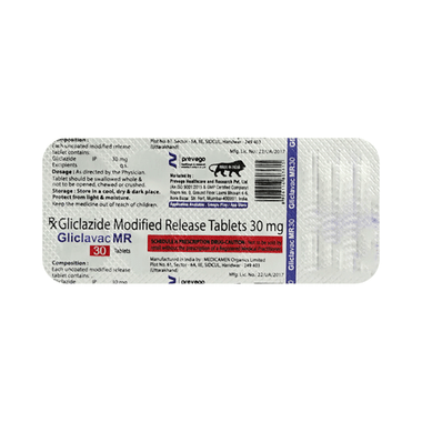 Gliclavac MR 30 Tablet 10.0 tablet mr in 1 strip | GetOMeds