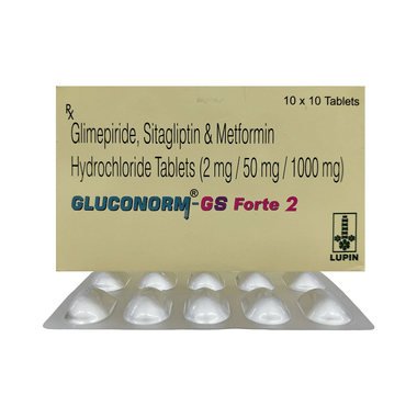 Gluconorm-GS Forte 2 Tablet 10.0 tablets in 1 strip | GetOMeds