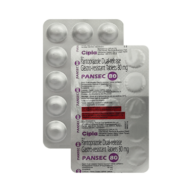 Pansec 80 Tablet 15 tablets in 1 strip | GetOMeds