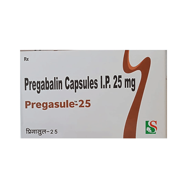 Pregasule 25 Capsule 10 capsules in 1 strip | GetOMeds