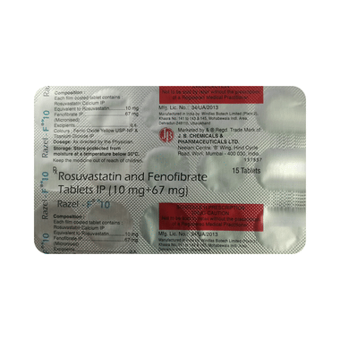 Razel F 10 Tablet 15.0 tablets in 1 strip | GetOMeds