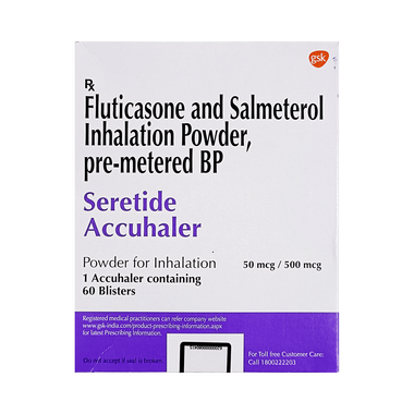 Seretide 50mcg/500mcg Accuhaler 60 capsules in 1 packet | GetOMeds