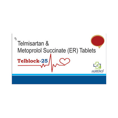 Telblock 25 Tablet ER 10.0 tablet er in 1 strip | GetOMeds