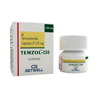 Temzol 250 Capsule 5.0 capsules in 1 bottle | GetOMeds