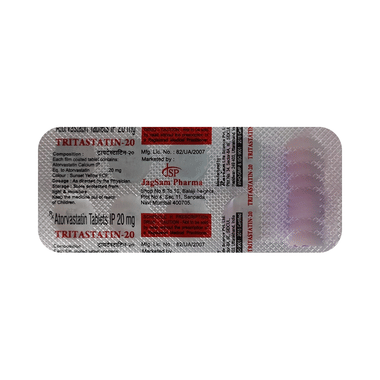 Tritastatin 20mg Tablet 10.0 tablets in 1 strip | GetOMeds