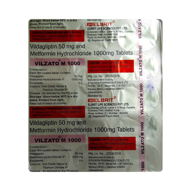Vilzato M 1000 Tablet 10 tablets in 1 strip | GetOMeds
